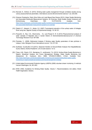 Predictive Regression Models of Water Quality Parameters for river Amba ...