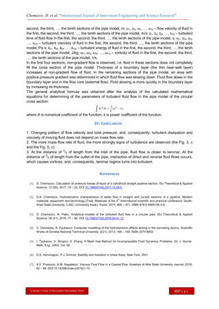 Parameters calculation of turbulent fluid flow in a pipe of a circular cross section | PDF