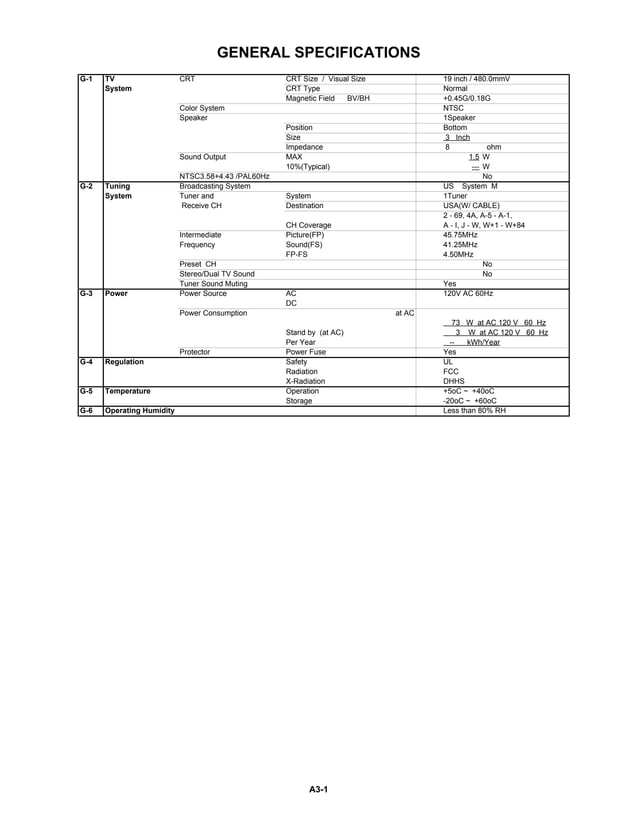 9114 toshiba 19_a26_manual_de_servicio | PDF