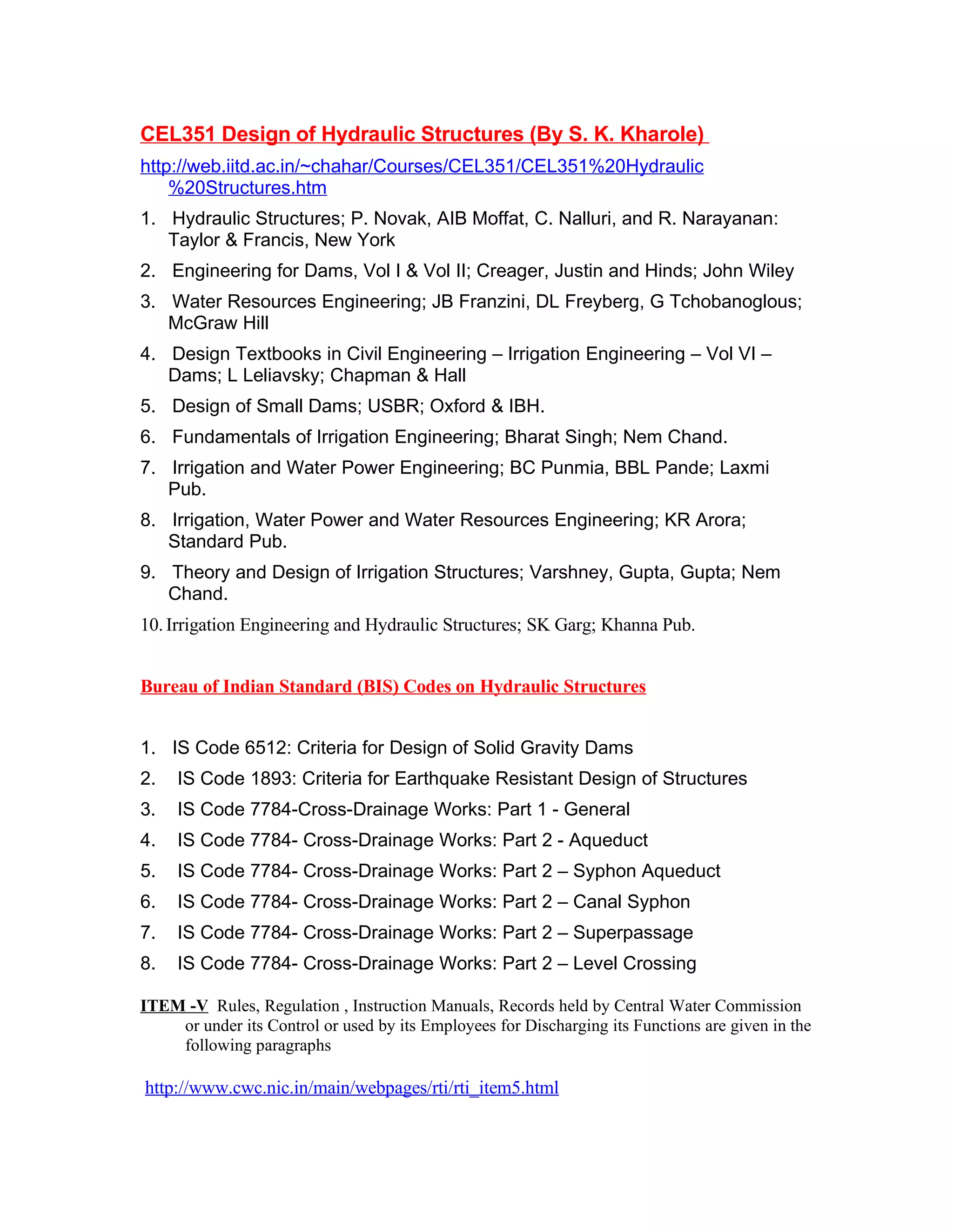 91160763 design-of-hydraulic-structures-be-civil-books-bis-codes-and ...