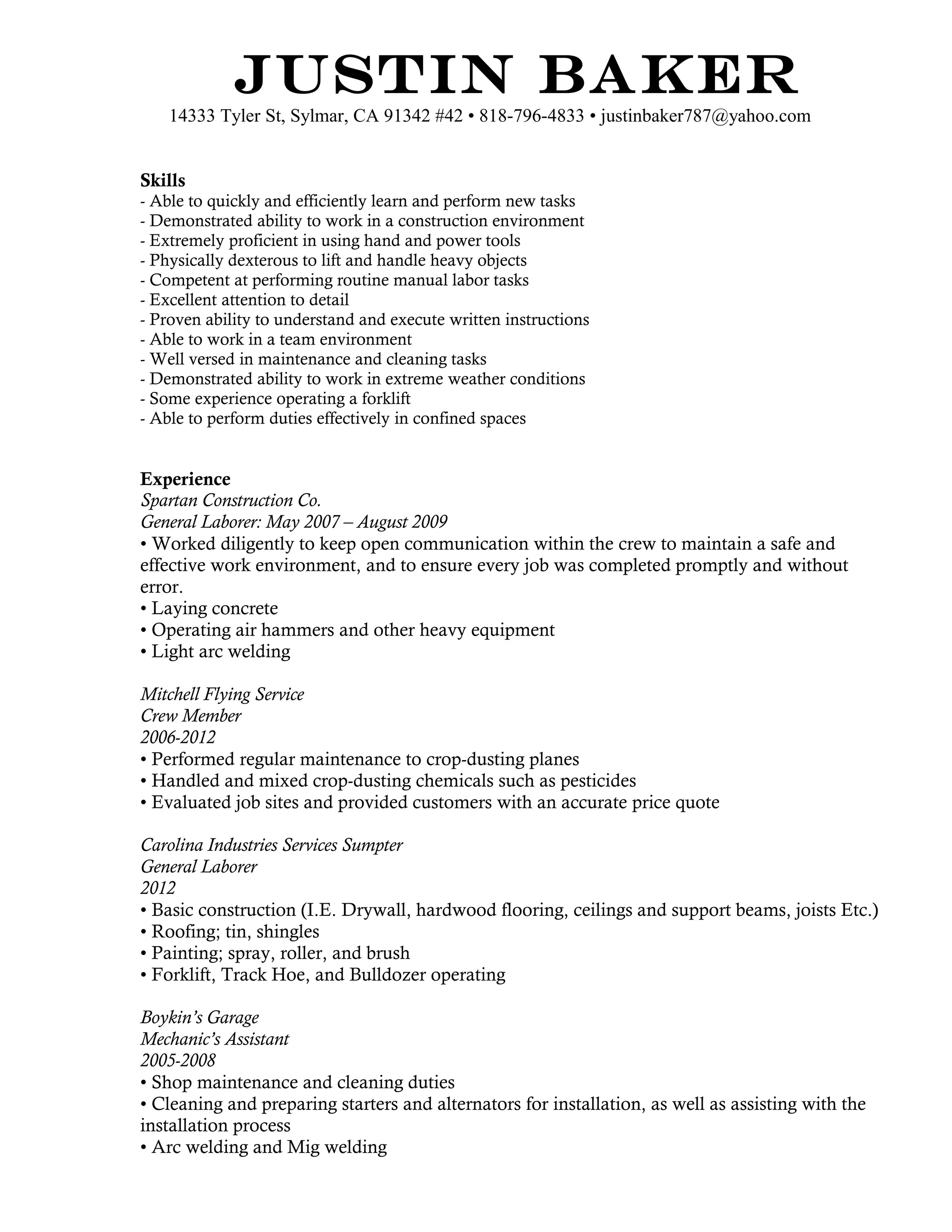 Justin's Resume | PDF