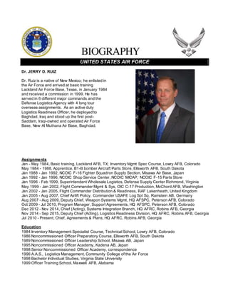 Biography - Jerry Ruiz Feb 2016 | DOCX