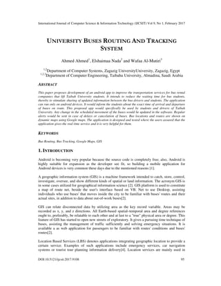 UNIVERSITY BUSES ROUTING AND TRACKING SYSTEM | PDF