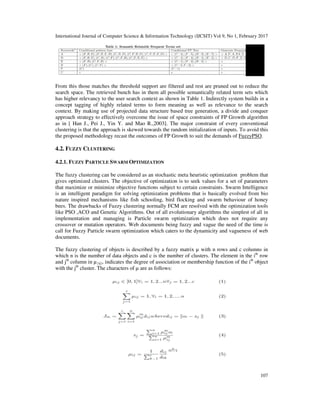 AUTOMATED INFORMATION RETRIEVAL MODEL USING FP GROWTH BASED FUZZY PARTICLE SWARM OPTIMIZATION | PDF