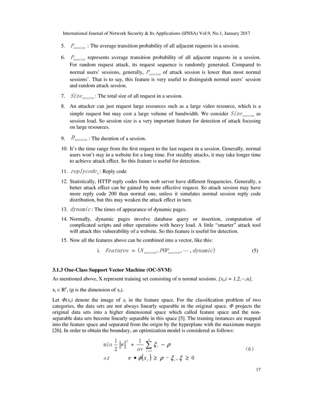 Application Layer Ddos Detection Based On A One Class Support Vector Machine Pdf