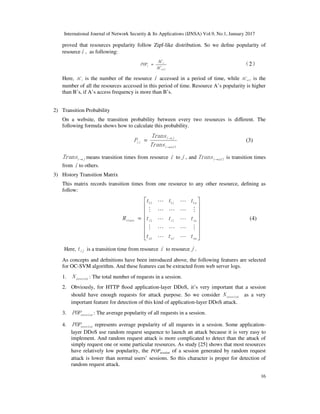 APPLICATION-LAYER DDOS DETECTION BASED ON A ONE-CLASS SUPPORT VECTOR MACHINE | PDF
