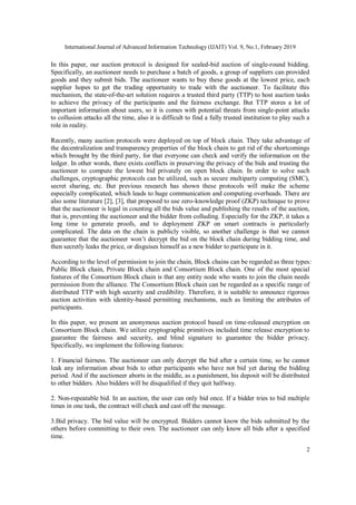 ANONYMOUS AUCTION PROTOCOL BASED ON TIME-RELEASED ENCRYPTION ATOP ...