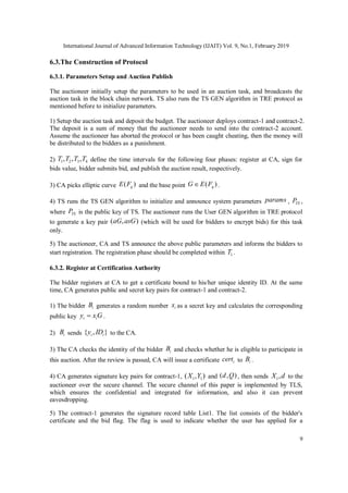 ANONYMOUS AUCTION PROTOCOL BASED ON TIME-RELEASED ENCRYPTION ATOP CONSORTIUM BLOCKCHAIN | PDF