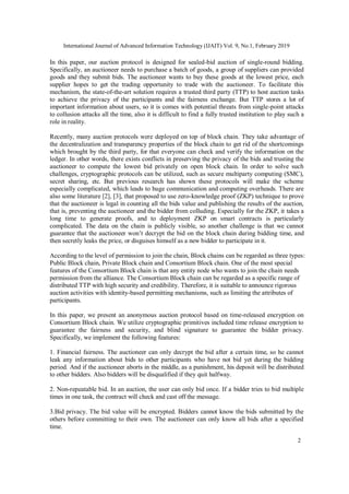 ANONYMOUS AUCTION PROTOCOL BASED ON TIMED-RELEASE ENCRYPTION ATOP ...