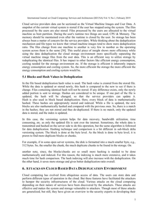 ANALYSIS OF ATTACK TECHNIQUES ON CLOUD BASED DATA DEDUPLICATION TECHNIQUES | PDF