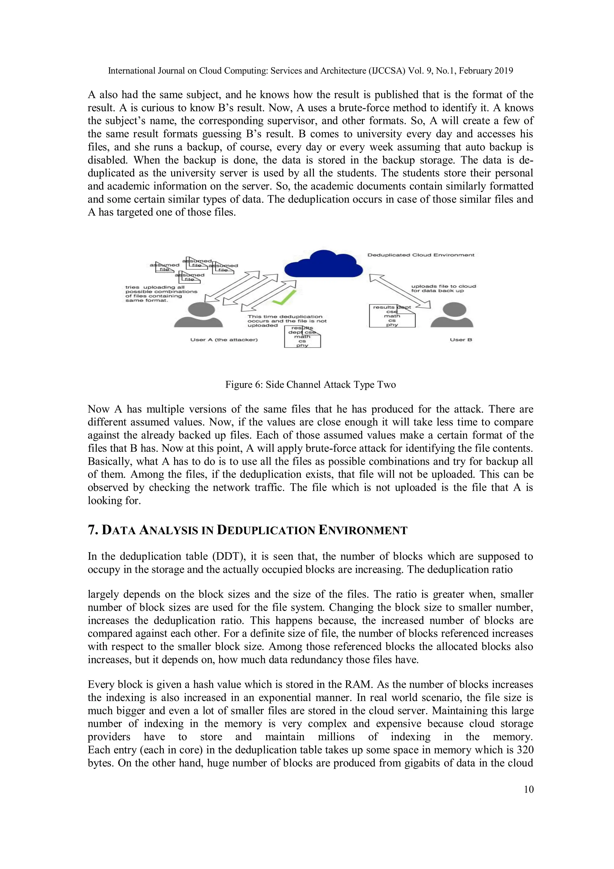 ANALYSIS OF ATTACK TECHNIQUES ON CLOUD BASED DATA DEDUPLICATION TECHNIQUES | PDF