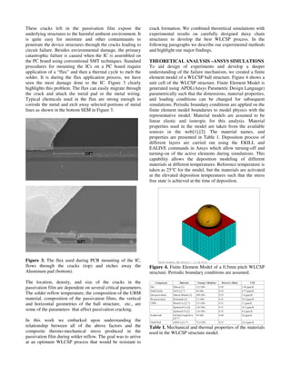 A Reliable Wafer-Level Chip Scale Package (WLCSP) Technology | PDF