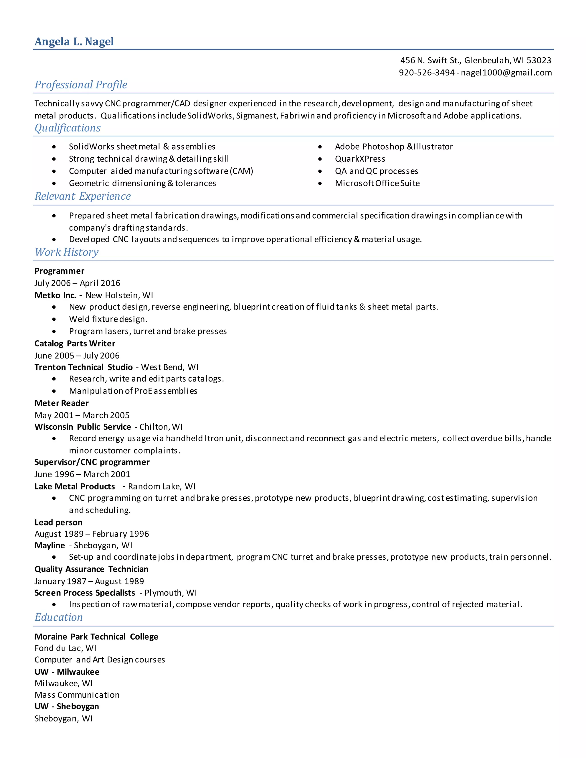 Programming Resume | DOCX