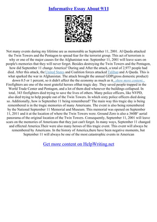 9 11 Essay | PDF