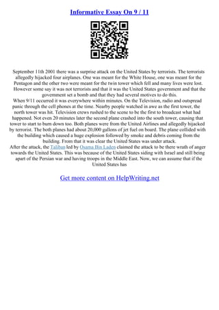 9 11 Essay | PDF