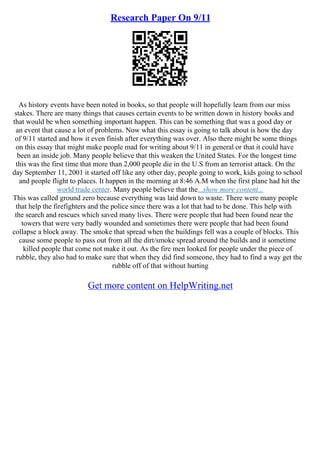 9 11 Essay | PDF