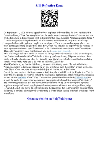 9 11 Essay | PDF
