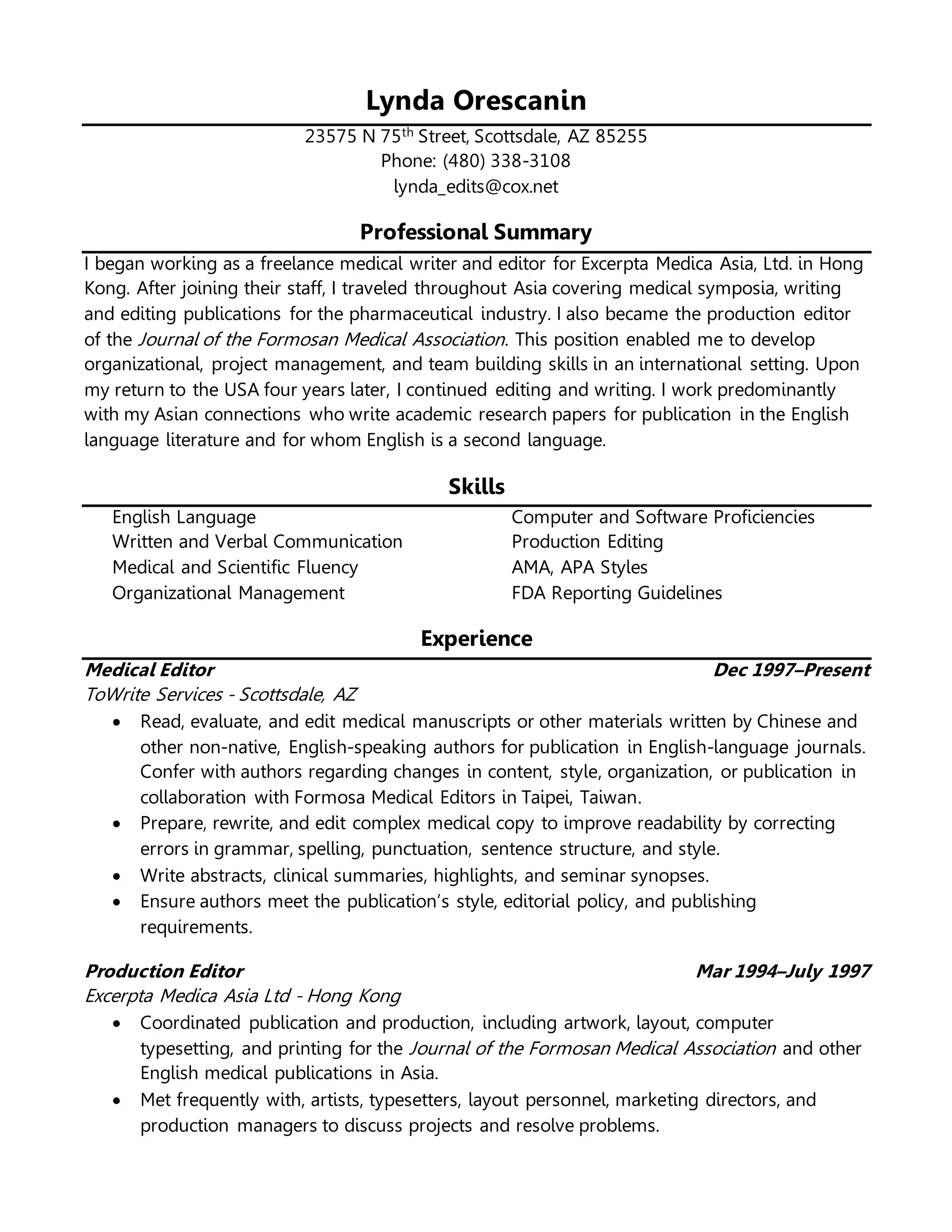 Lynda Resume 11-3-15 | DOCX