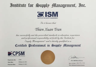 CPSM Certificate | PDF