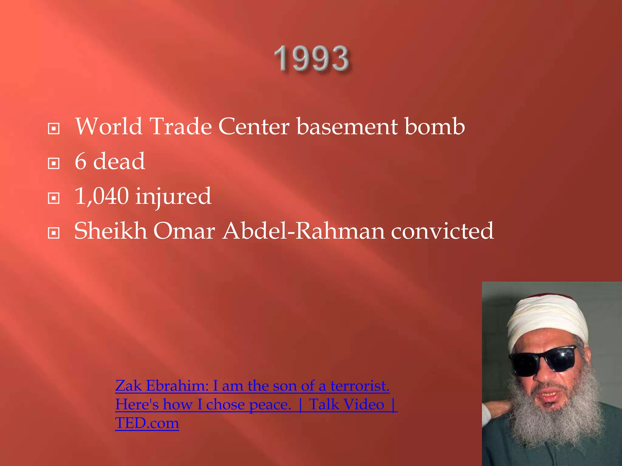 Terrorism and 911 timeline | PPTX