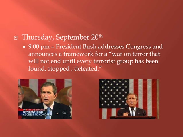 Terrorism and 911 timeline | PPTX