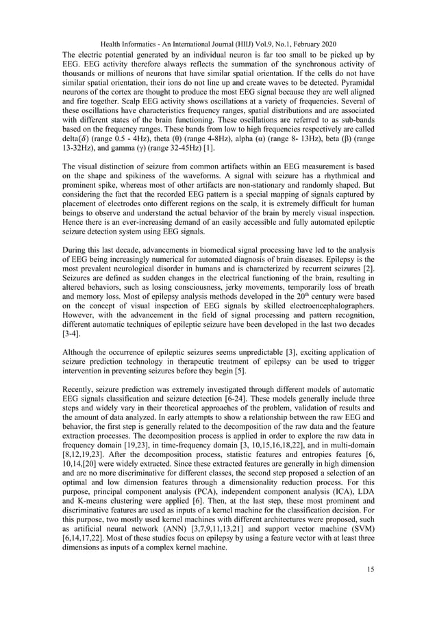 EEG SIGNAL CLASSIFICATION USING LDA AND MLP CLASSIFIER | PDF