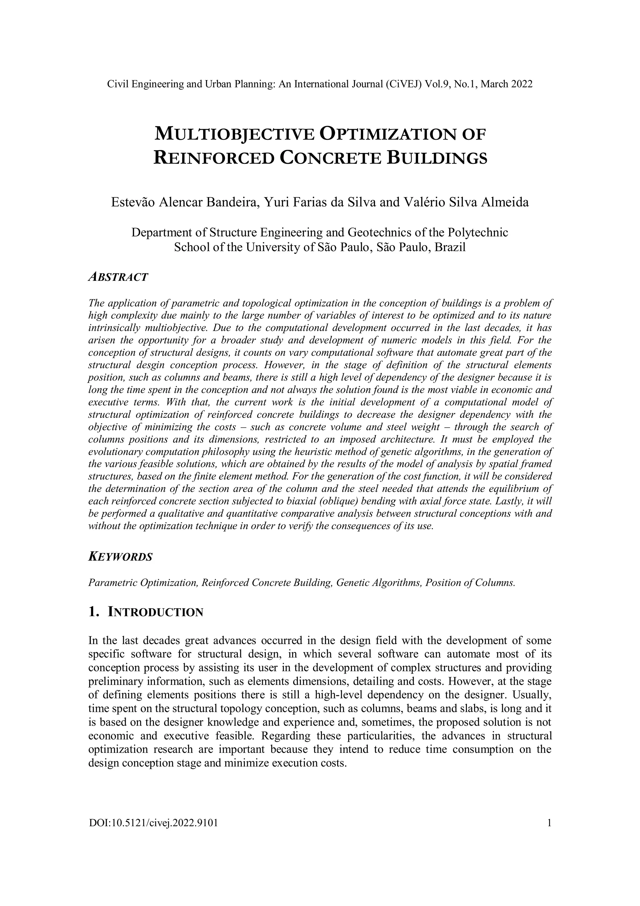 Multi objective Optimization of Reinforced Concrete Buildings | PDF