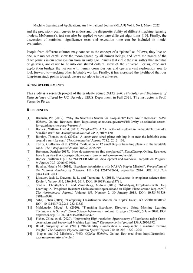 EXOPLANETS IDENTIFICATION AND CLUSTERING WITH MACHINE LEARNING METHODS | PDF