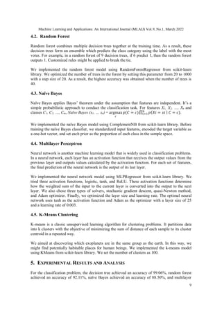 EXOPLANETS IDENTIFICATION AND CLUSTERING WITH MACHINE LEARNING METHODS | PDF