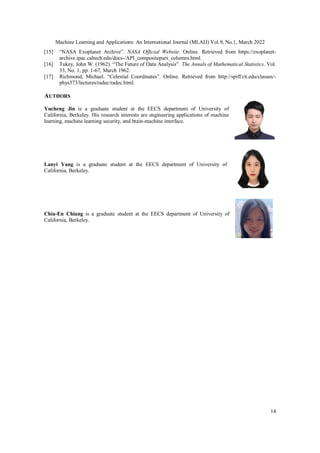 EXOPLANETS IDENTIFICATION AND CLUSTERING WITH MACHINE LEARNING METHODS | PDF