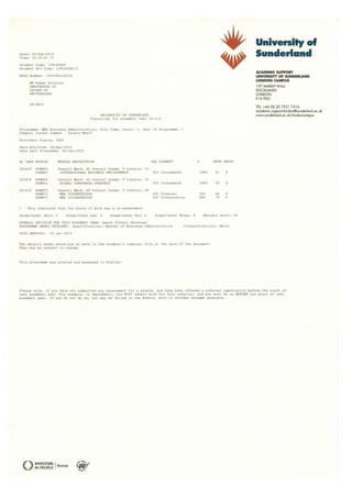 MBA Certificate with Transcripts | PDF