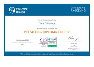 Petsitting Diploma | PDF