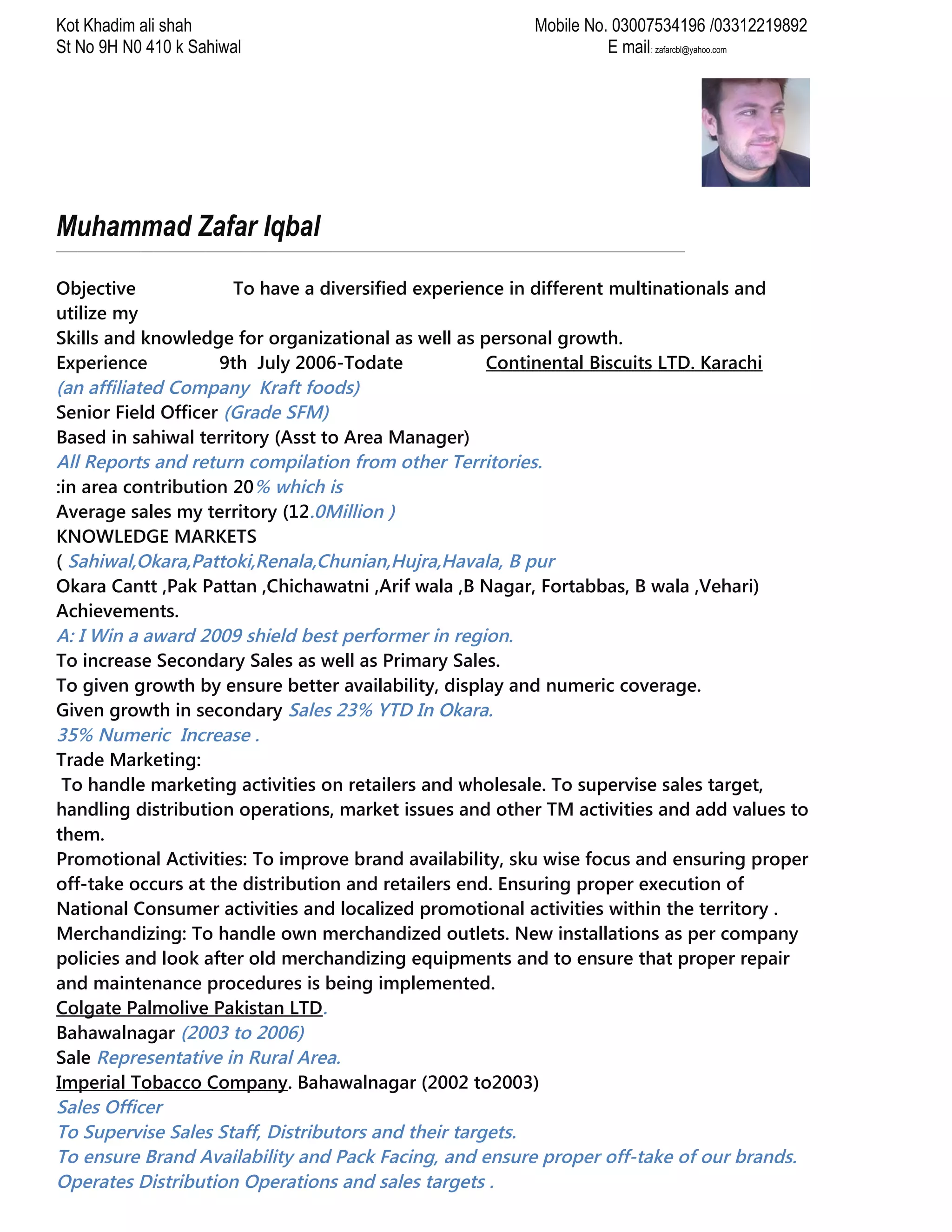 Zafar Malik CV | DOC