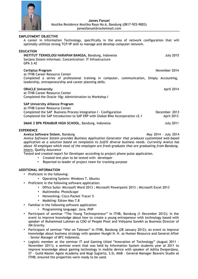 CV - James Fanuel_SI | PDF