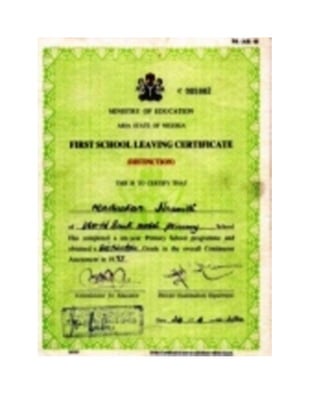 First School leaving certificate | PDF