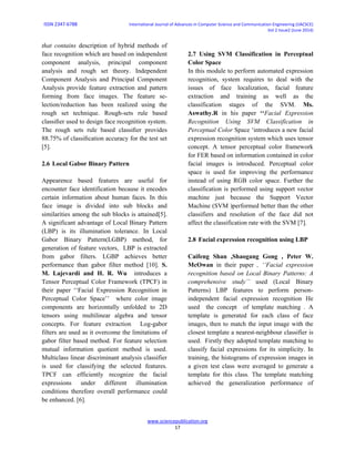 Facial expression recongnition Techniques, Database and Classifiers | PDF