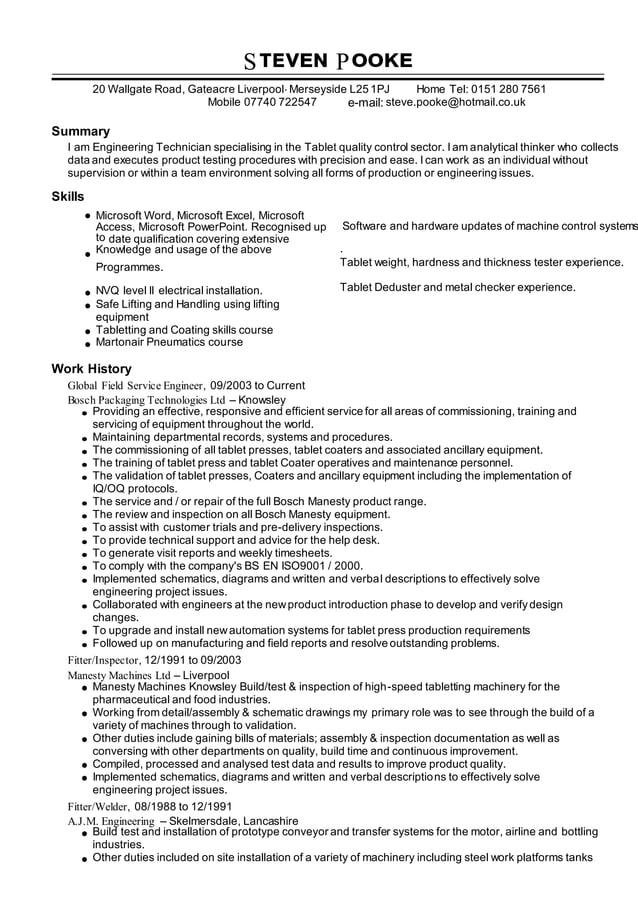 Steven Pooke new cv | PDF