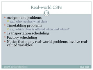 Constraint Satisfaction problem00456.ppt