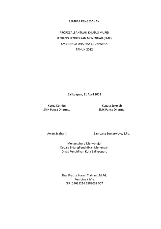 91334149 proposal-bkm-2012 | PDF