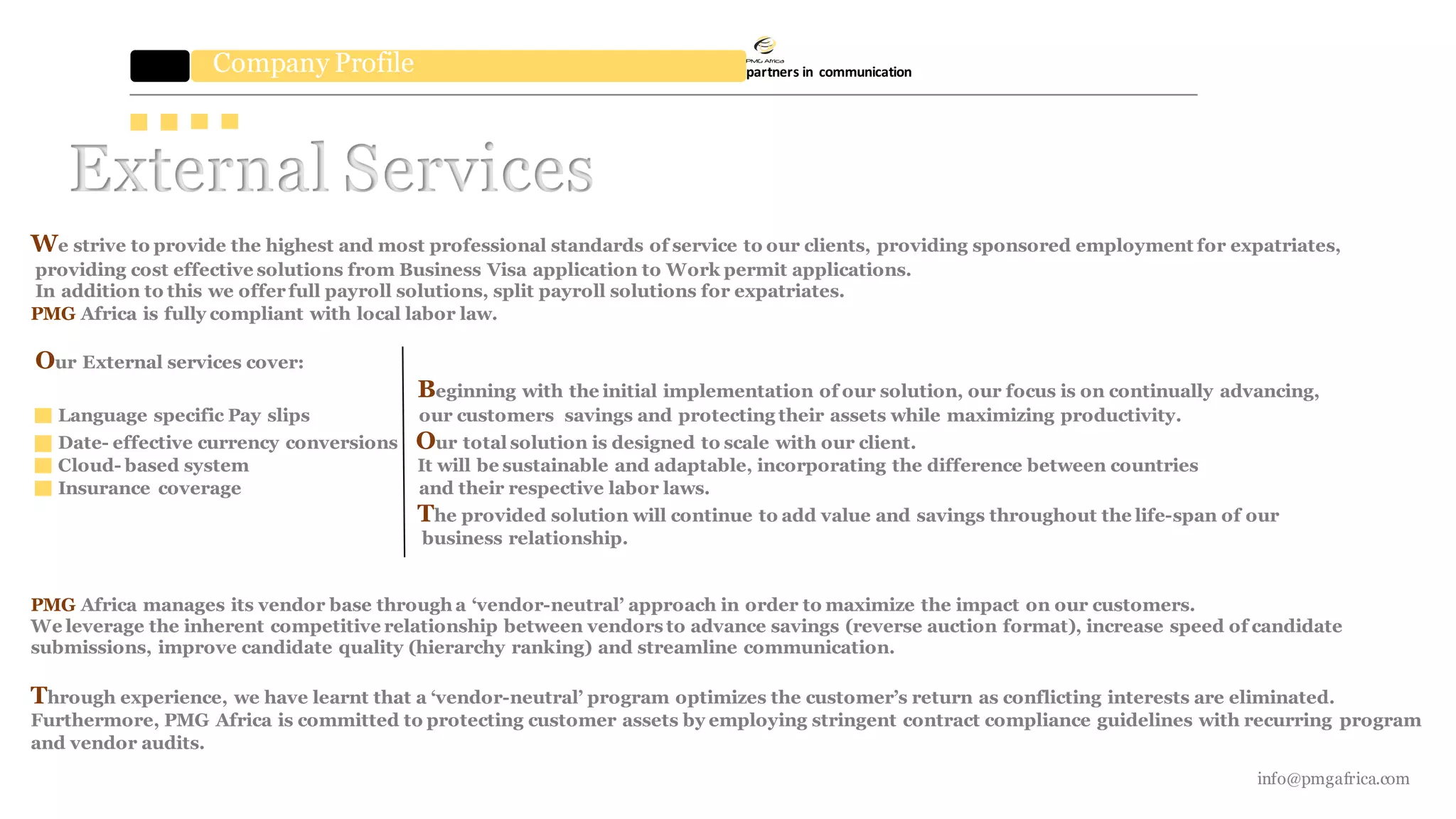 PMG company profile | PPT