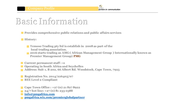 PMG company profile | PPT