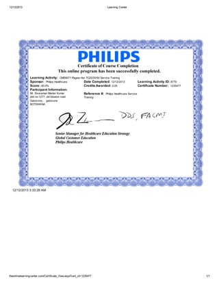 philips certificate | PDF
