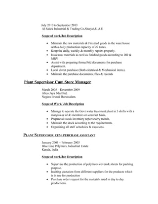 Sijo Varghese - CV | DOC