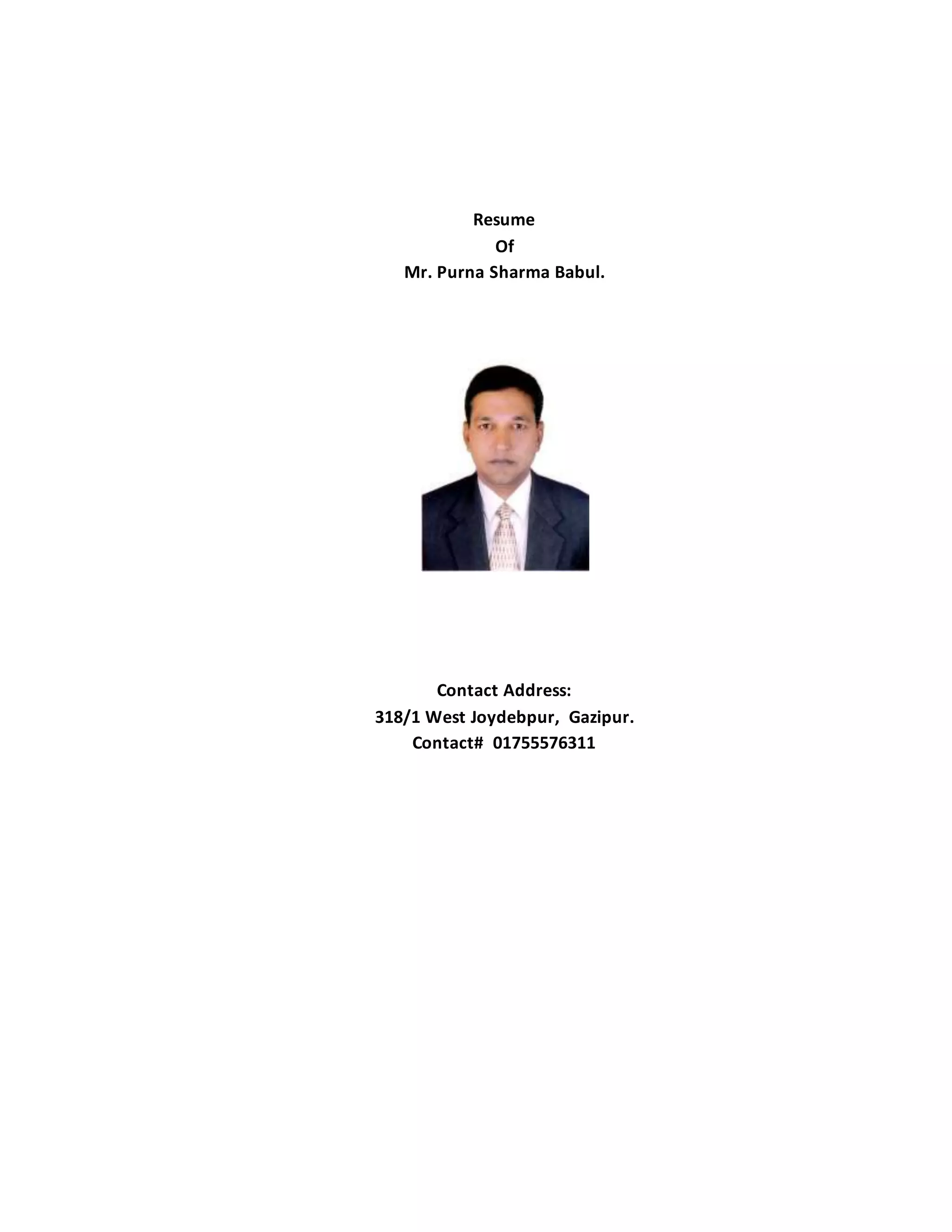 Sharma's CV | PDF