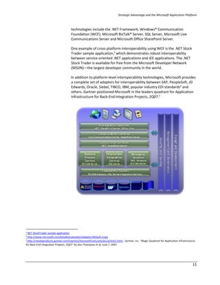 Strategic Advantage and the Microsoft Application Platform (1) | PDF