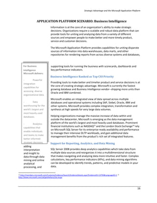 Strategic Advantage and the Microsoft Application Platform (1) | PDF