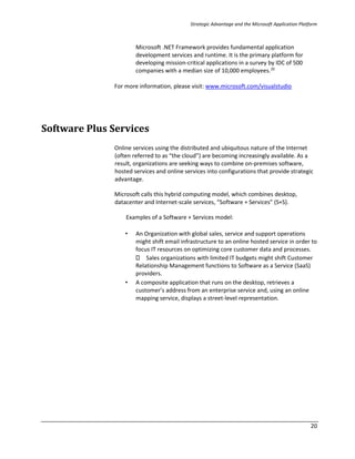 Strategic Advantage and the Microsoft Application Platform (1) | PDF