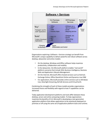 Strategic Advantage and the Microsoft Application Platform (1) | PDF