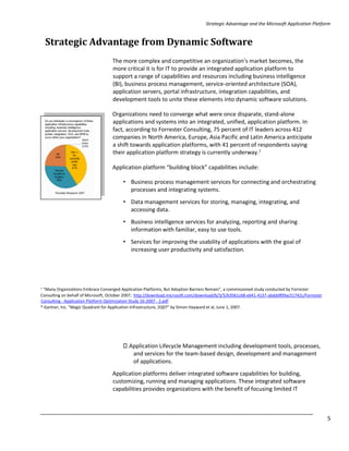 Strategic Advantage and the Microsoft Application Platform (1) | PDF