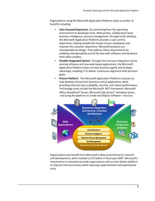 Strategic Advantage and the Microsoft Application Platform (1) | PDF